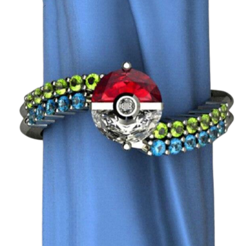 Colored Poké Ball Pokémon Ring | pokemon-shop.uk